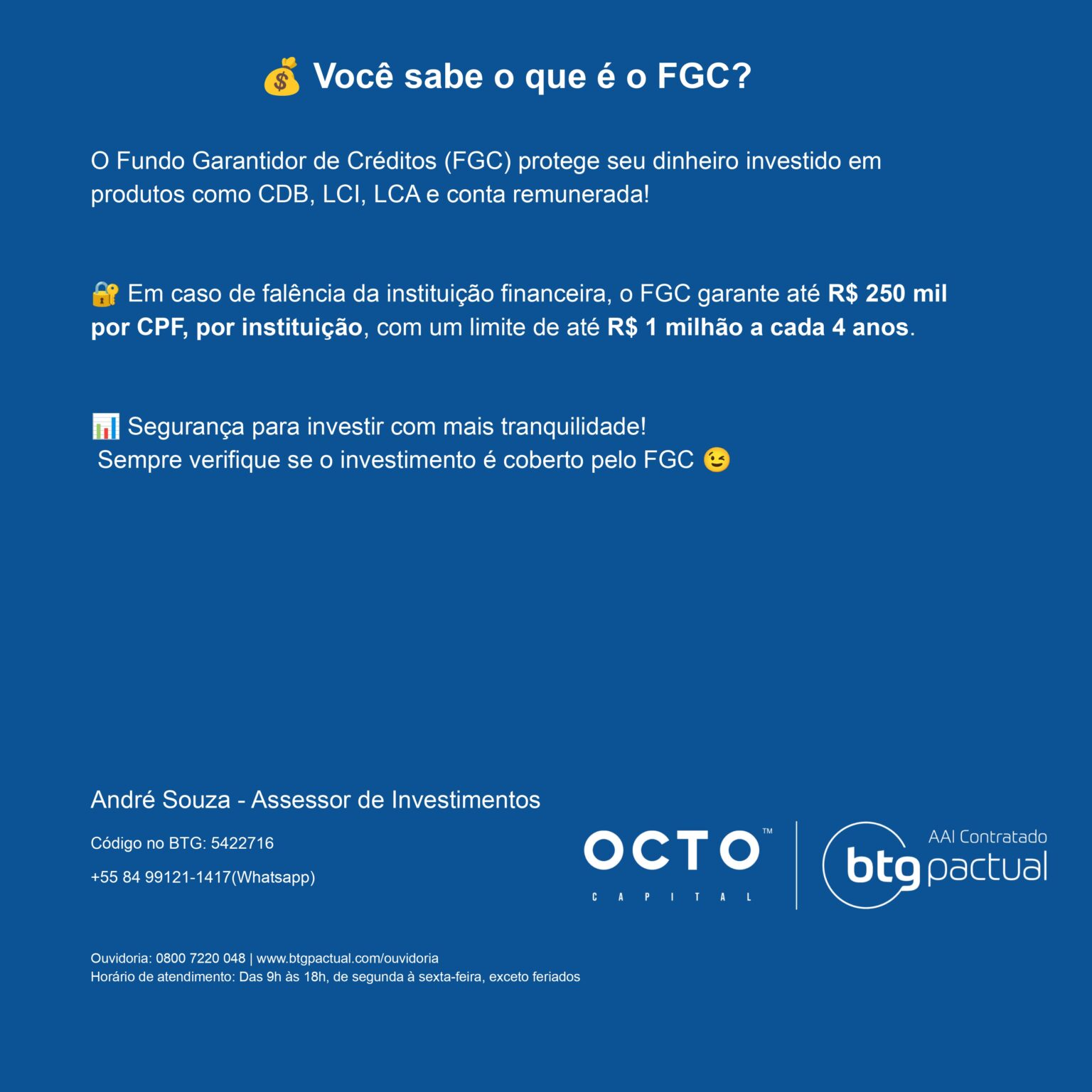 O que é o FGC e como ele protege seus investimentos? - André Souza ...